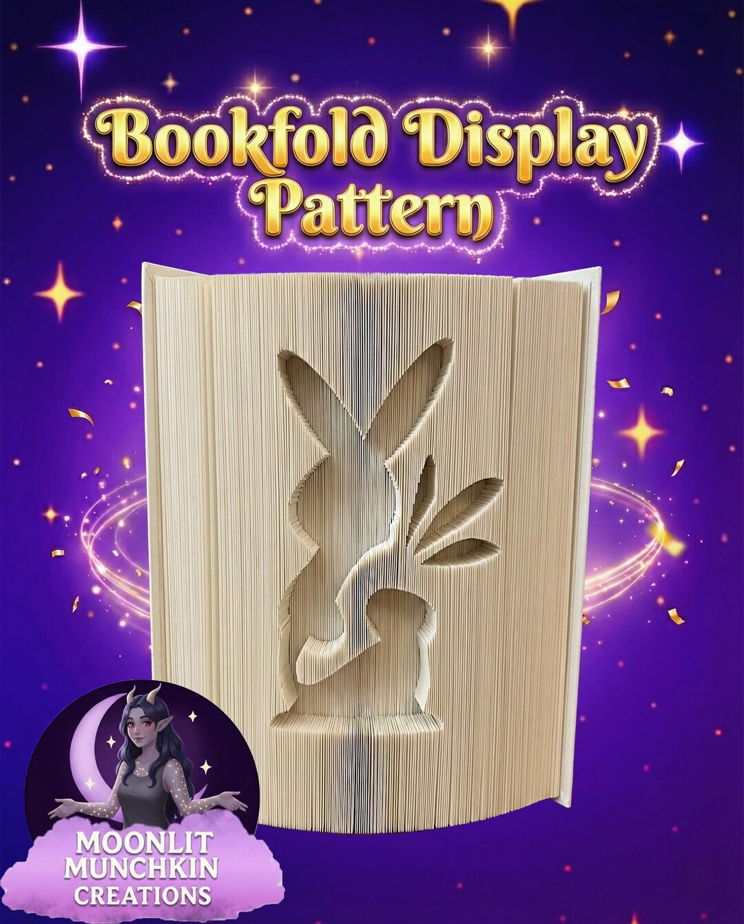 Rabbit Holding a Carret – Book Folding Pattern (digital Download) - Etsy