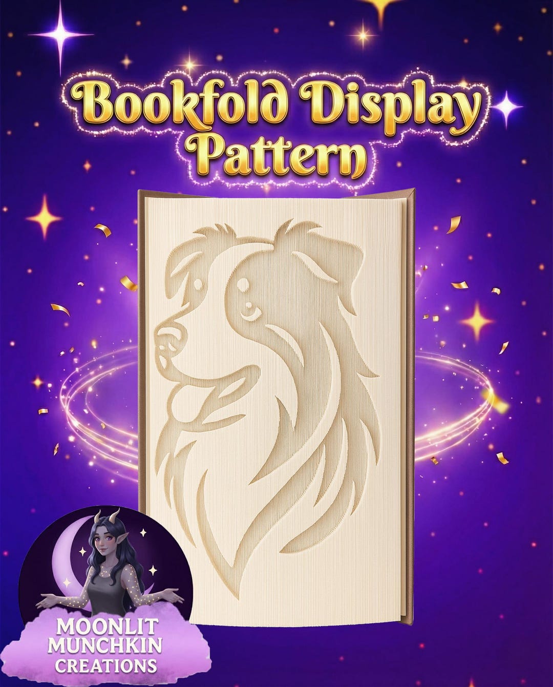 Border Collie Dog – Book Folding Pattern (digital Download) - Etsy