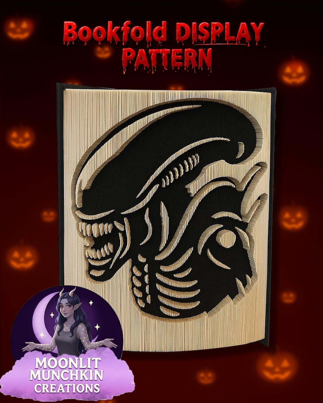 Xenomorph - Alien – Book Folding Pattern (digital Download) - Etsy