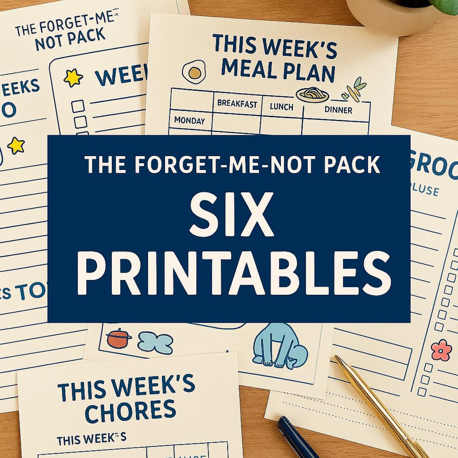 Forget Me Not: Printable Chore Chart, To-do List, & Medication Tracker ...