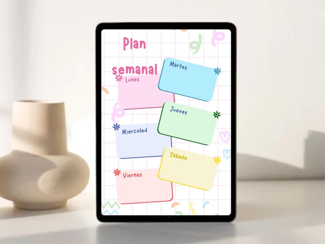 Weekly Planner Pdf in Spanish - Etsy