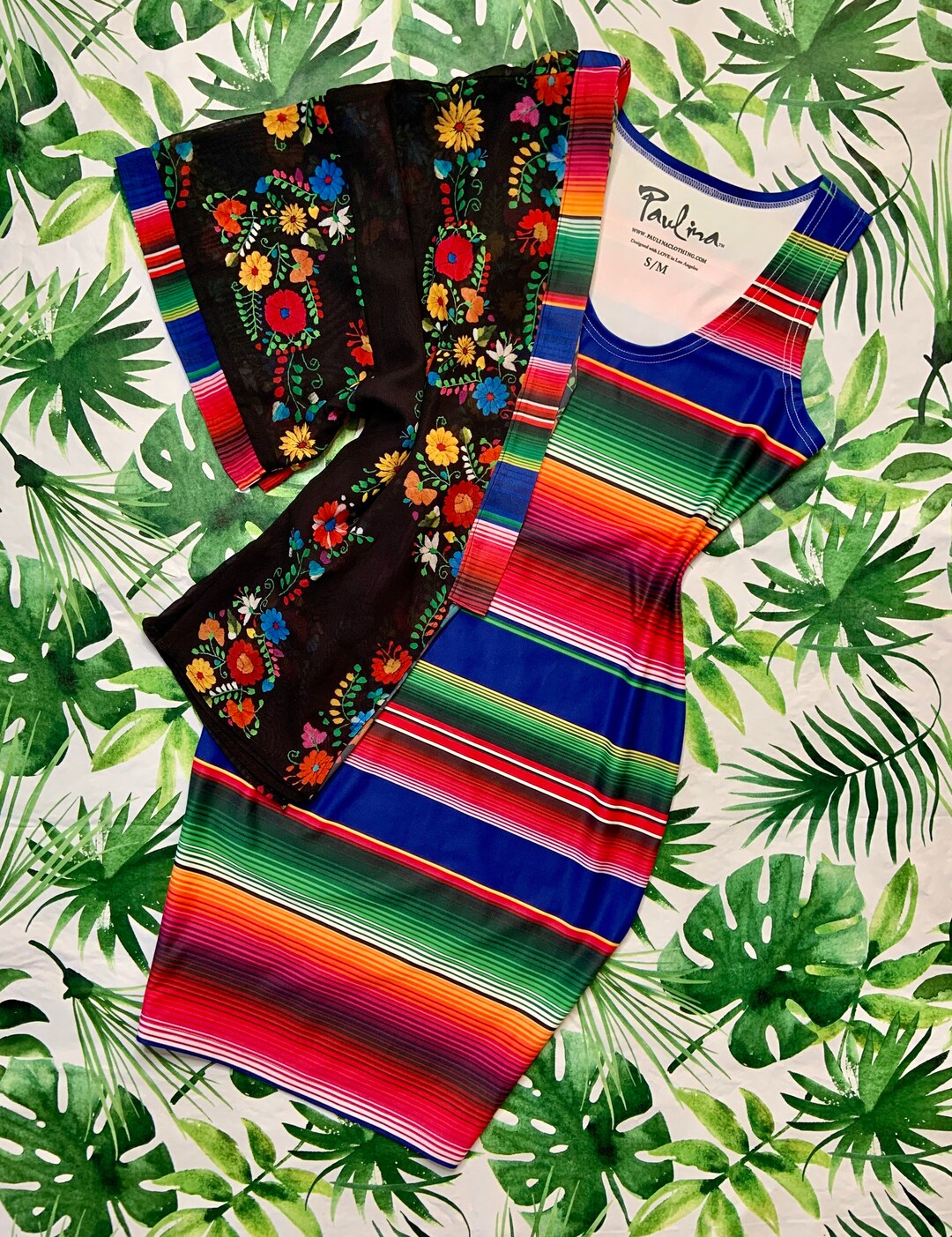 Bodycon Mexican Sarape Print Dress by Paulina - Etsy