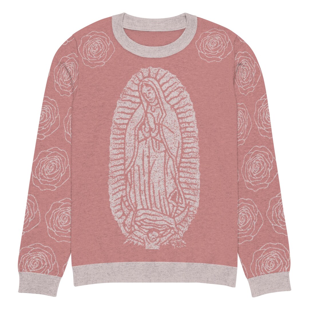 Blush Pink Virgencita Knit Sweater by Paulina - Etsy