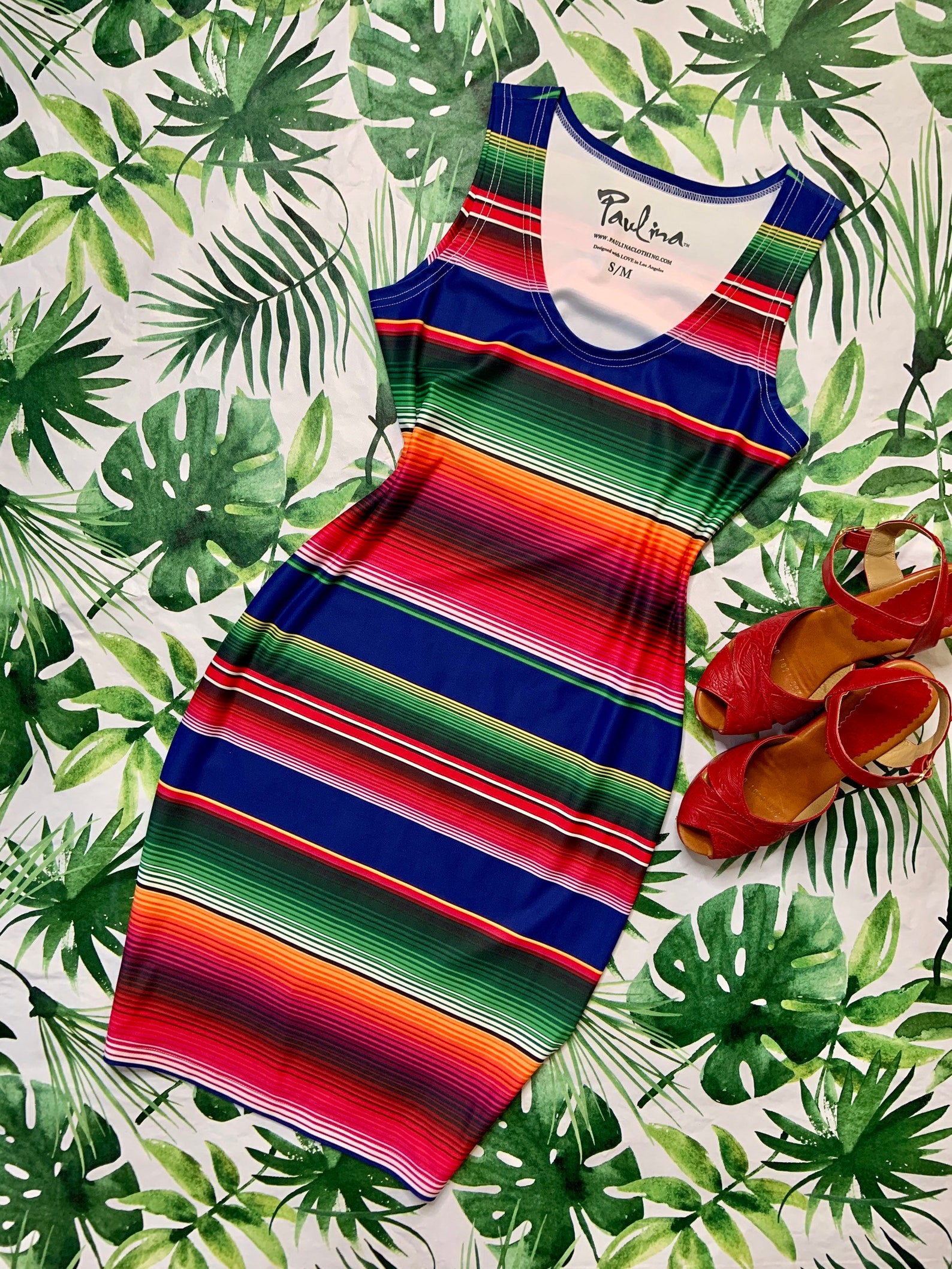 Bodycon Mexican Sarape Print Dress by Paulina | Etsy