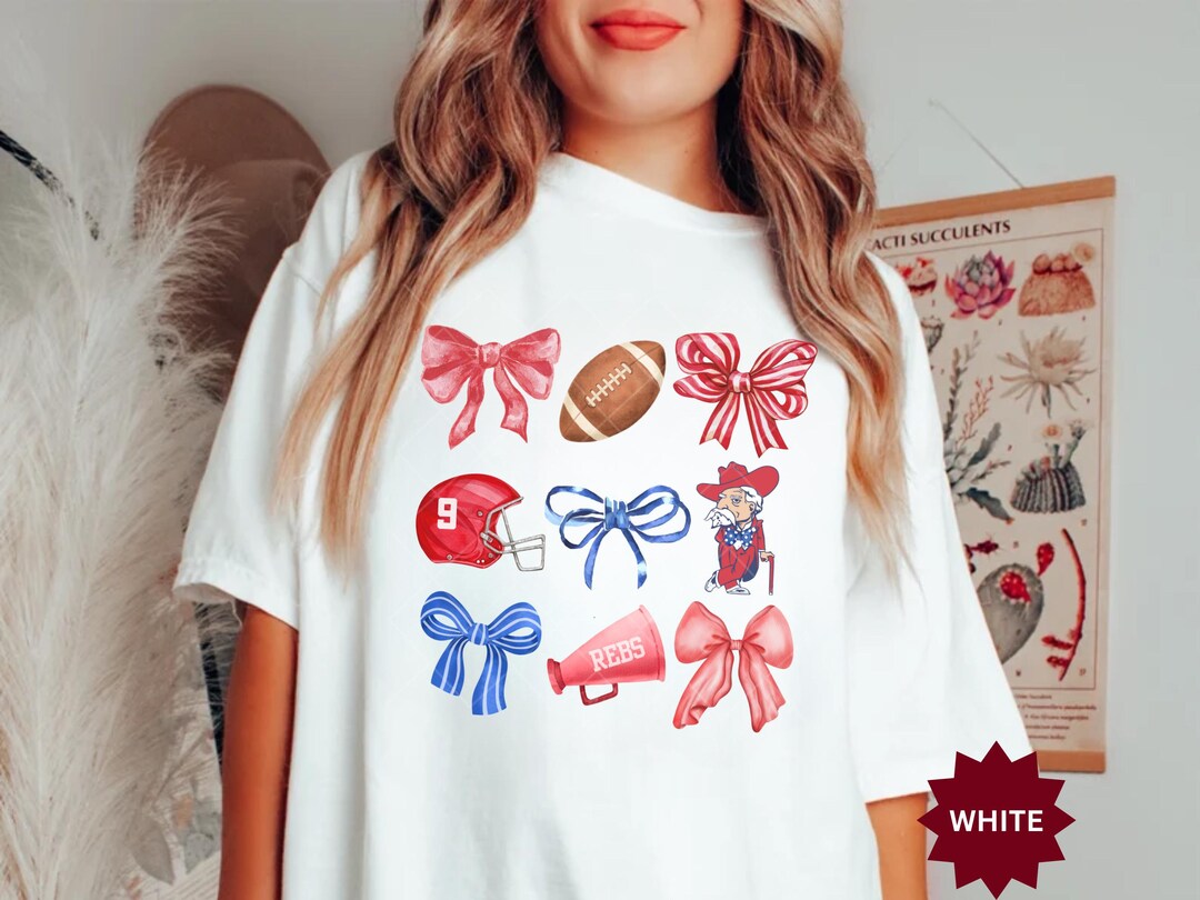Comfort Colors Coquette REBELS School Spirit Shirt, Touchdown Season ...