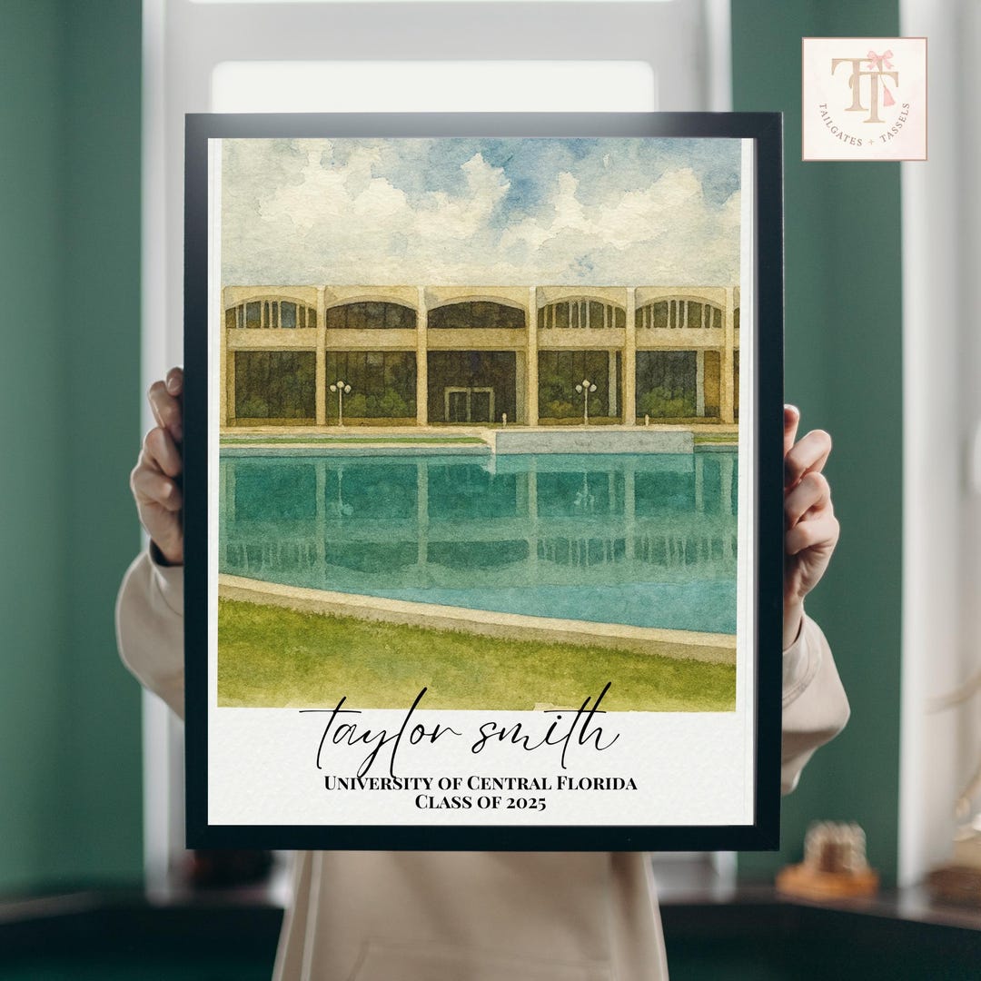 Personalized Millican Hall Graduation Print: Orlando, Florida (digital ...