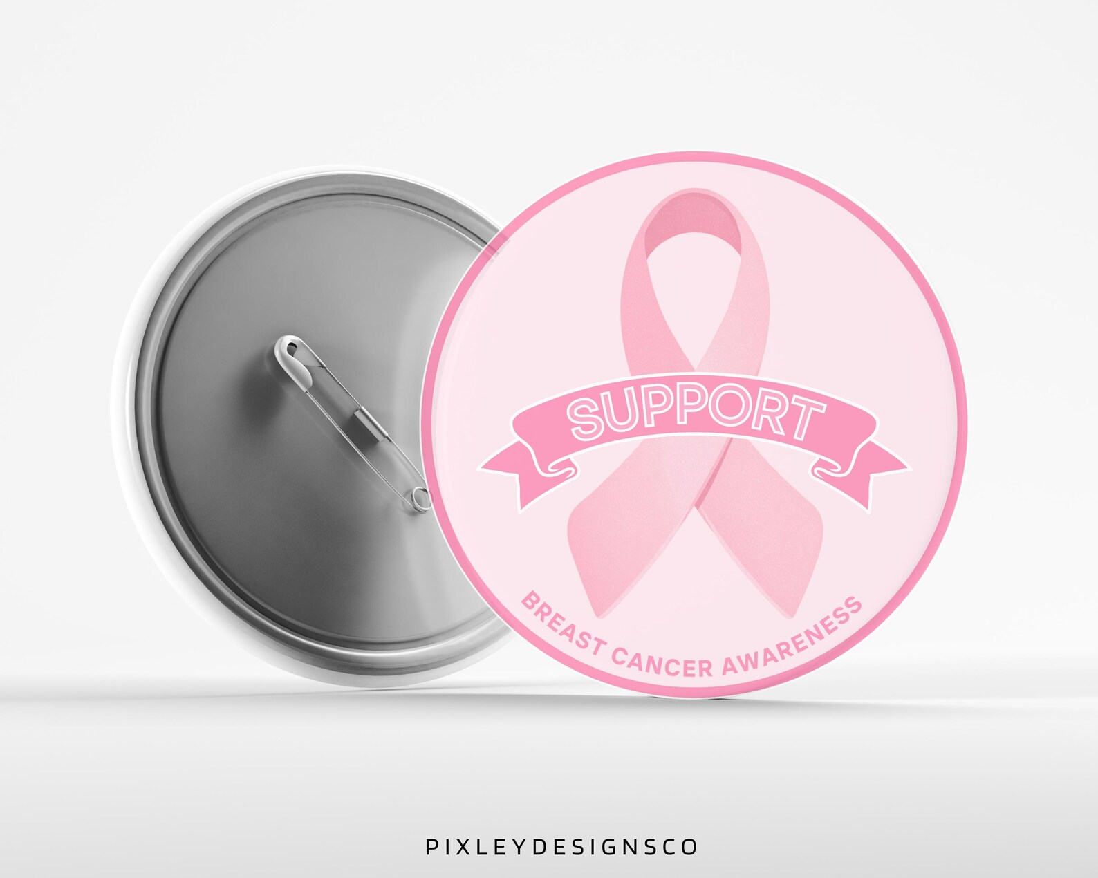 Breast Cancer Awareness Sticker Clip Art, Digital Download, Printable ...