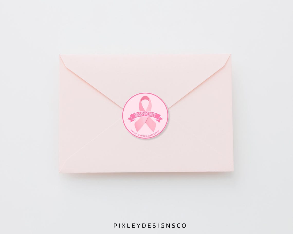 Breast Cancer Awareness Sticker Clip Art, Digital Download, Printable ...