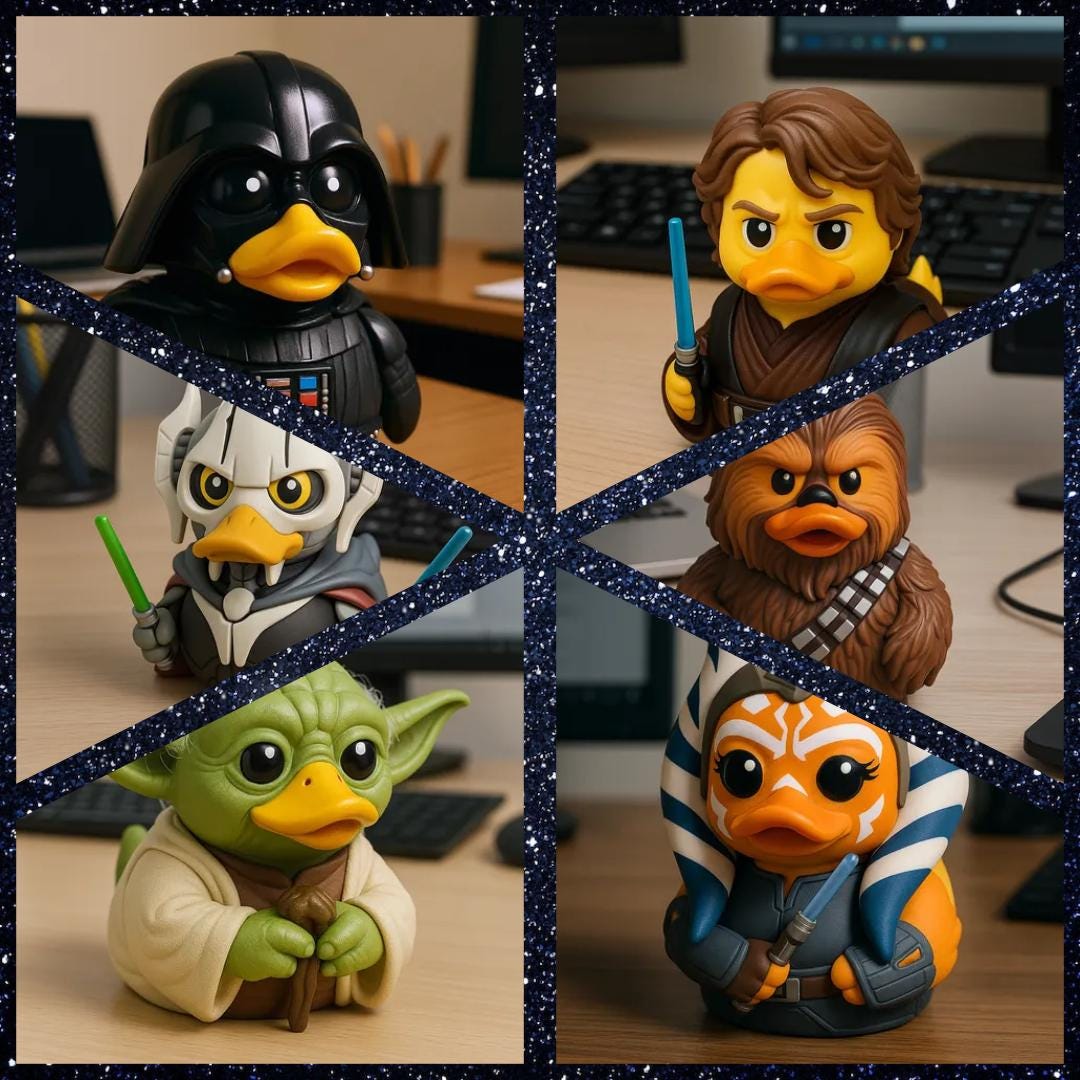 Starducks 3D Printed Resin Duck Statuettes, Galaxy Ducks Inspired by ...
