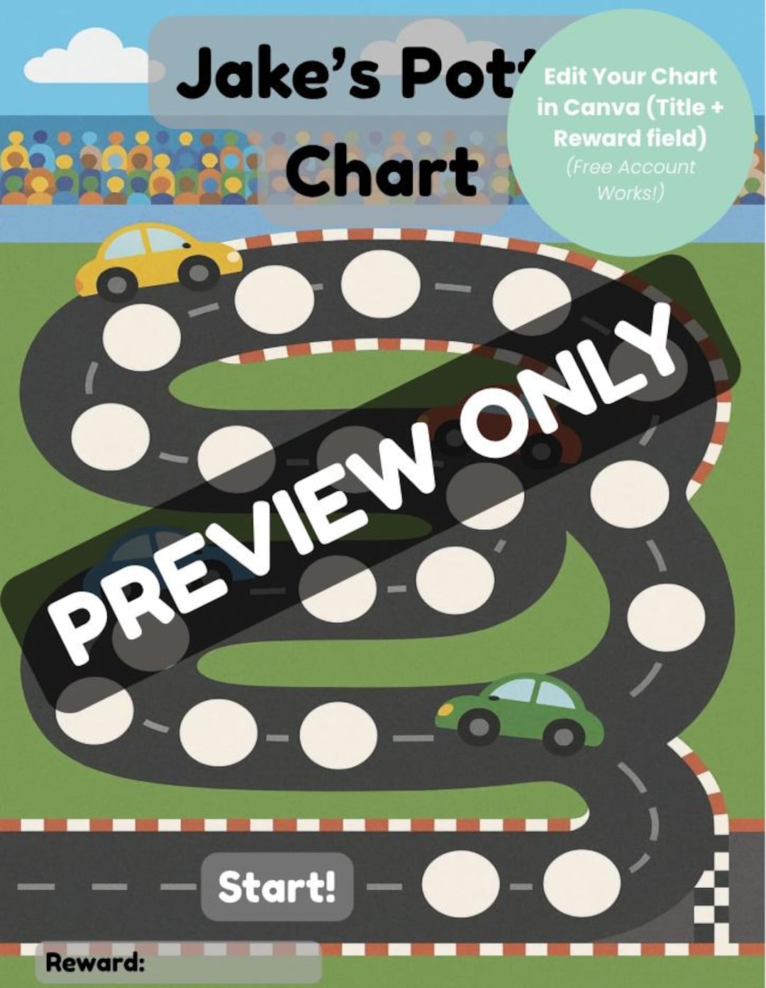 Race Car Sticker Chart | Printable Reward Chart for Toddlers & Kids ...