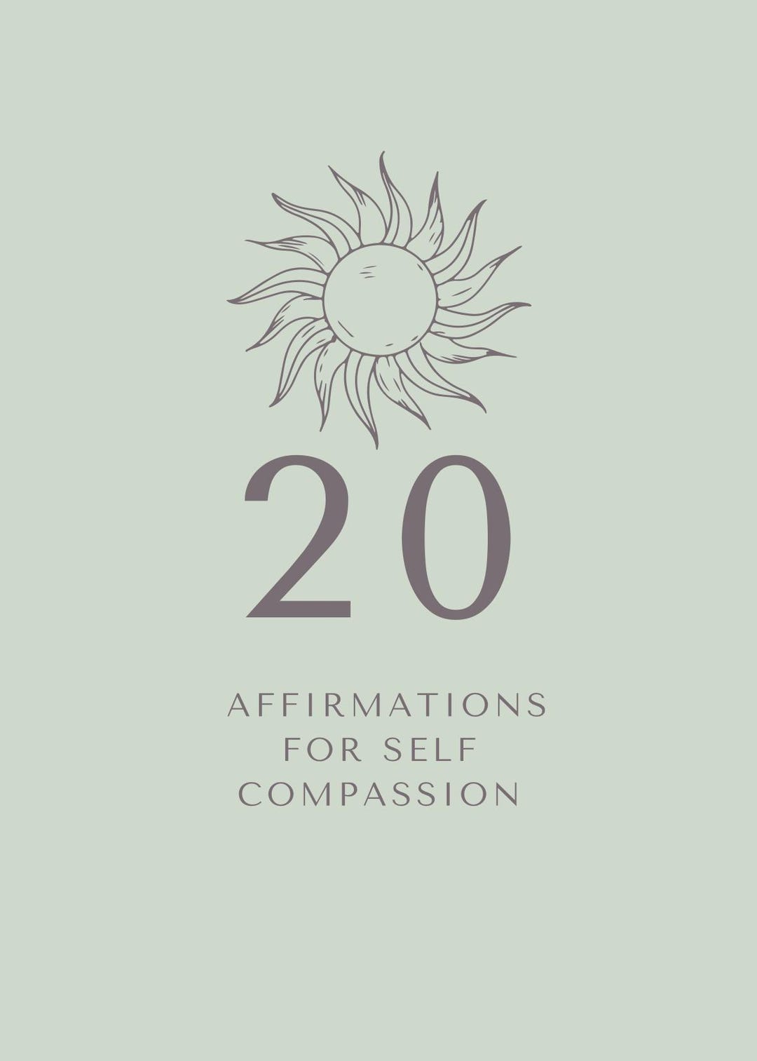 20 Self-compassion Affirmation Cards - Etsy