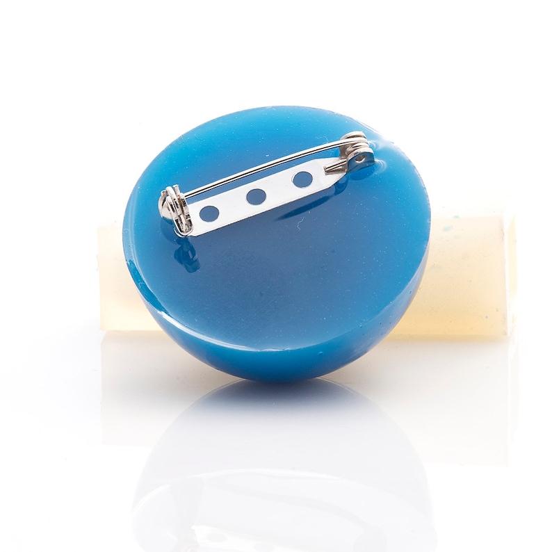Blue and Black Polka Dot Pin Brooch - Etsy