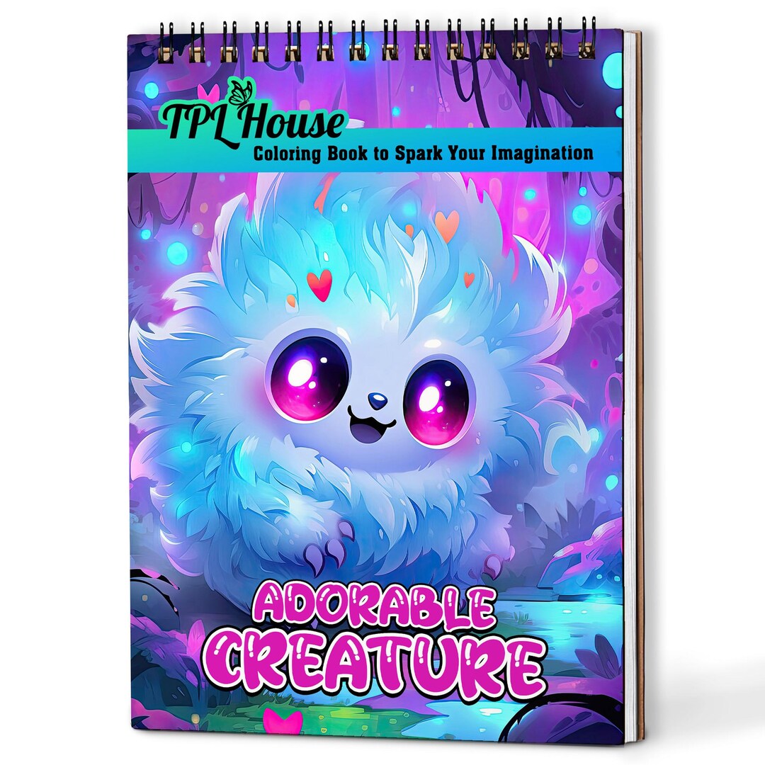 Adorable Creature Coloring Book: Handmade Wooden Cover, 30 A5 Pages - Etsy