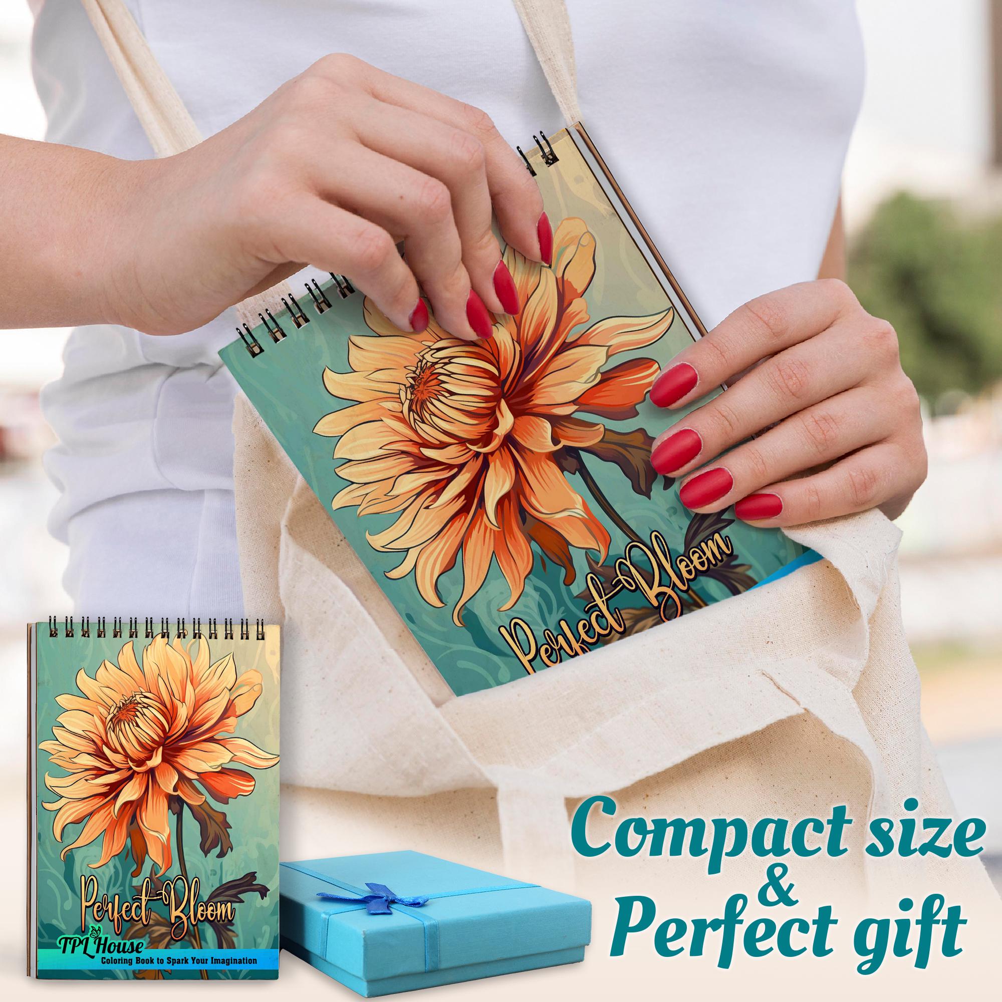 Floral Coloring Book: A5 Large Print, Wooden Cover, Spiral Bound - Etsy
