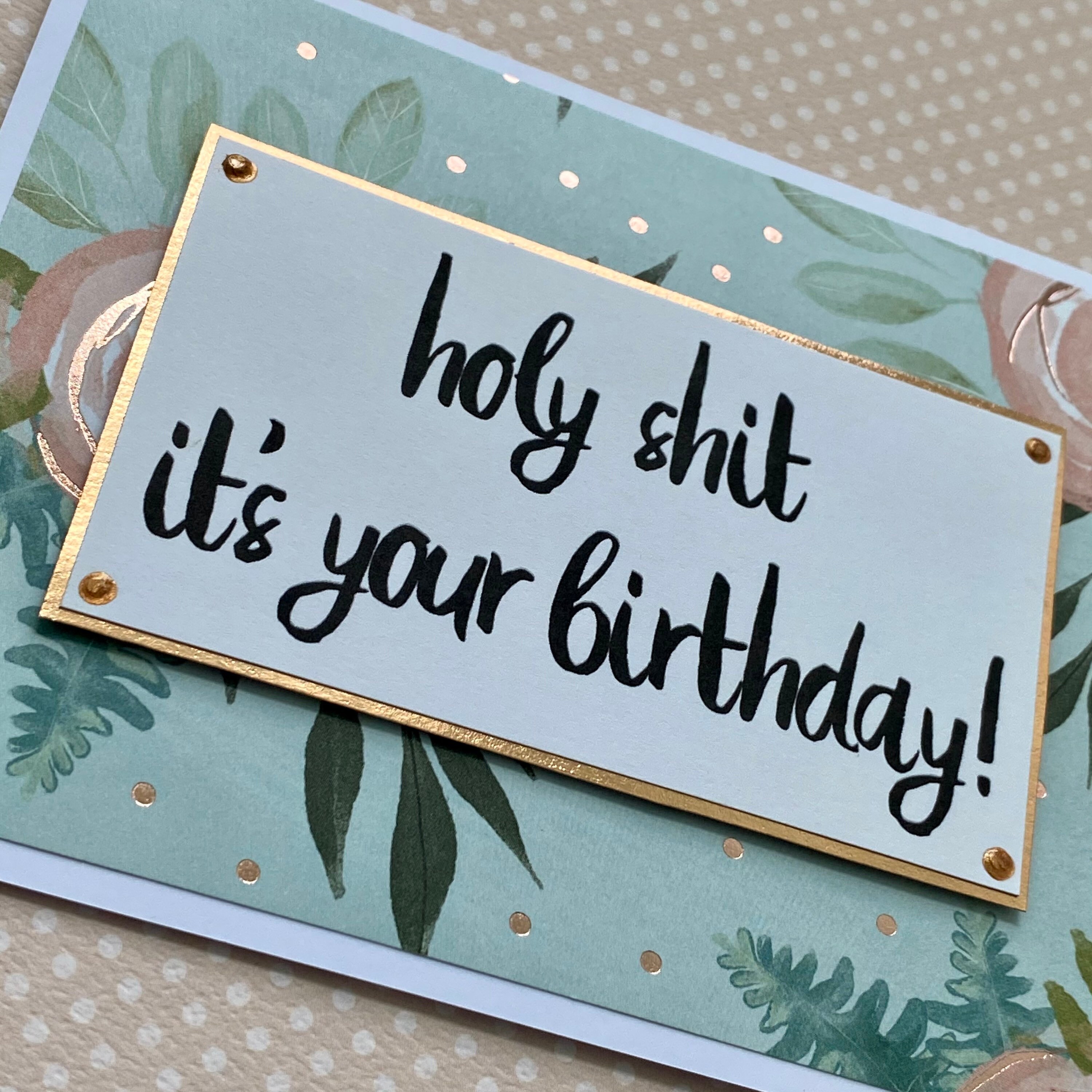 Holy Shit It's Your Birthday Handmade Card | Etsy