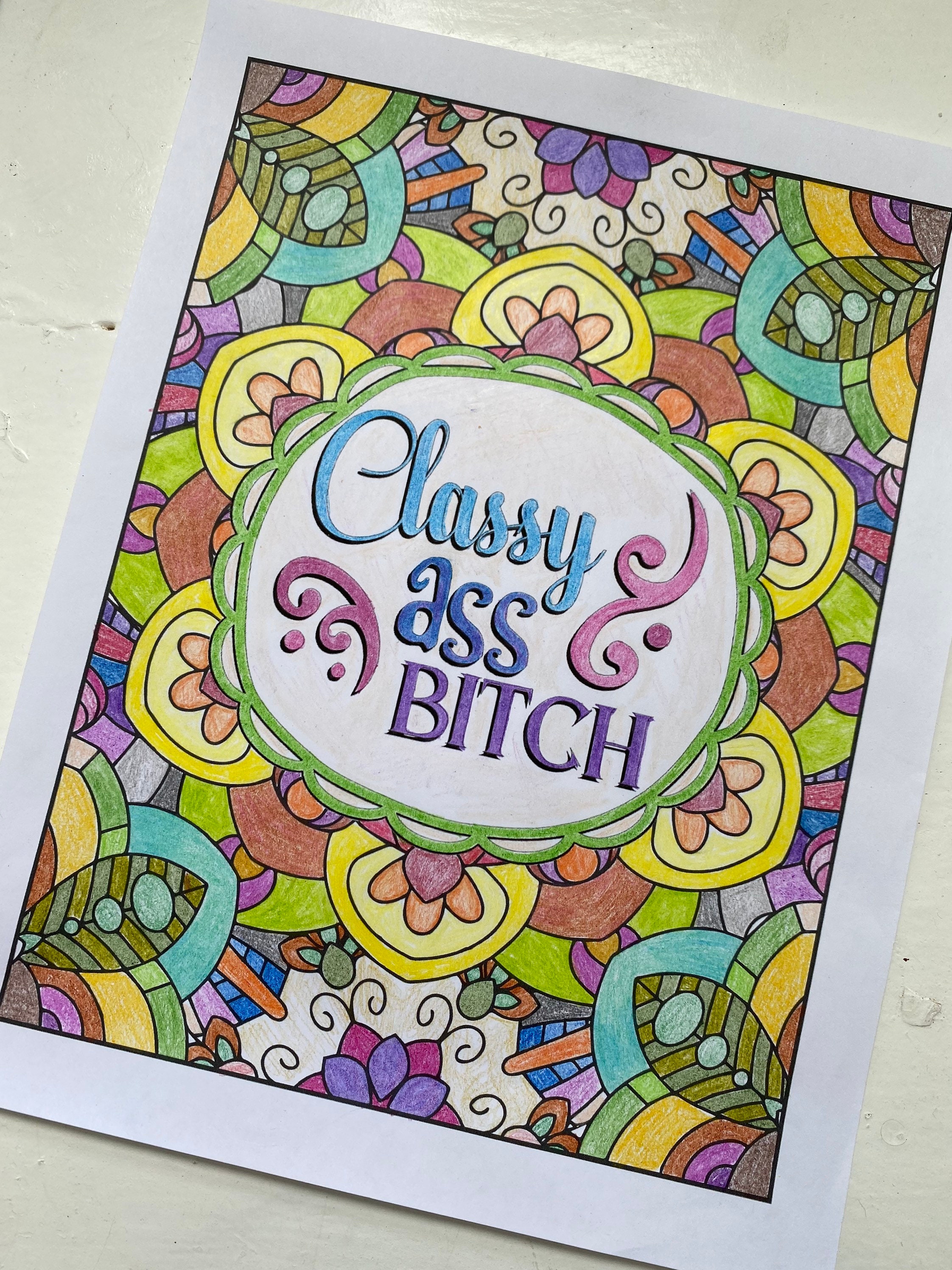 Printable Swear Word Coloring Book Pages; Inappropriate Inspirational ...