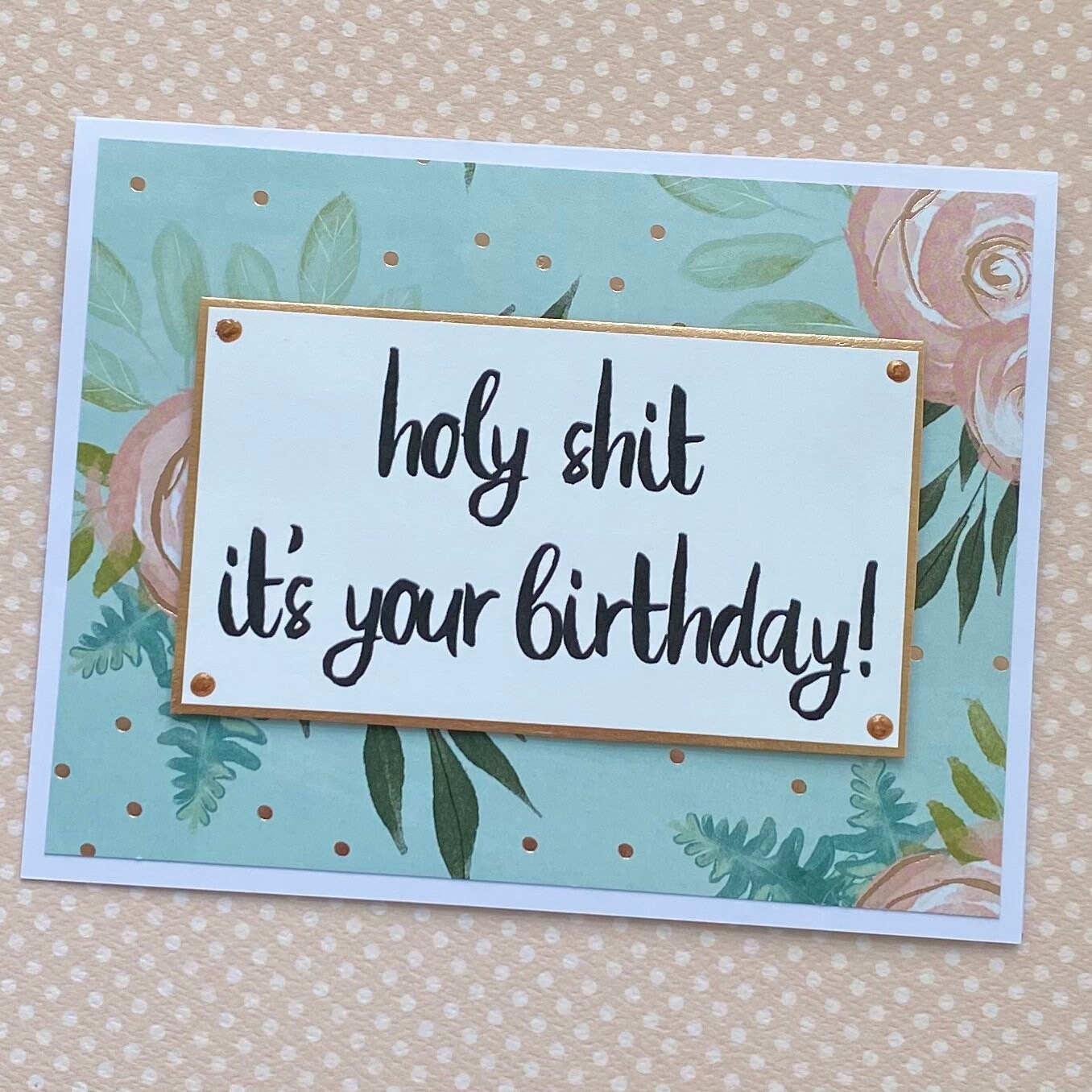 Holy Shit It's Your Birthday Handmade Card | Etsy