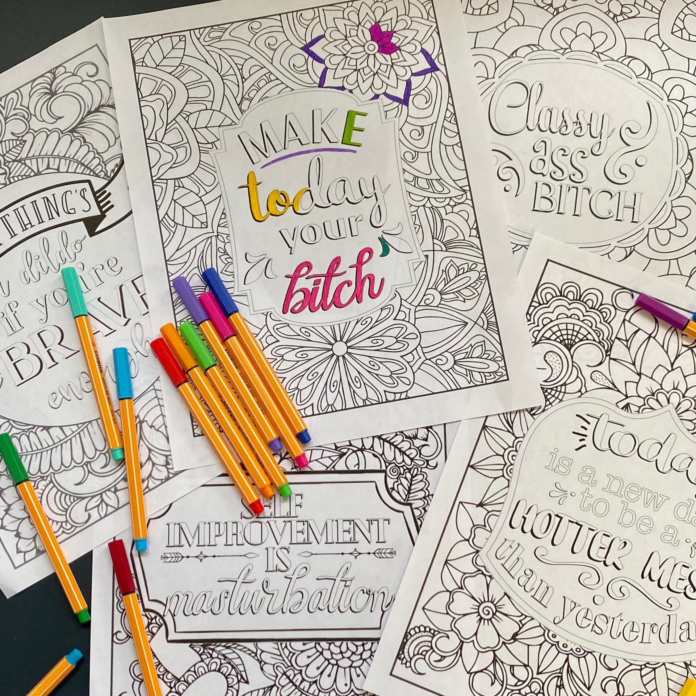 Printable Swear Word Coloring Book Pages Inappropriate - Etsy Canada