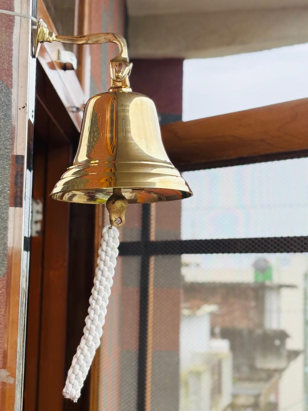 Traditional Brass Wall-mounted Door Bell – Nautical Ship Bell Ringer ...
