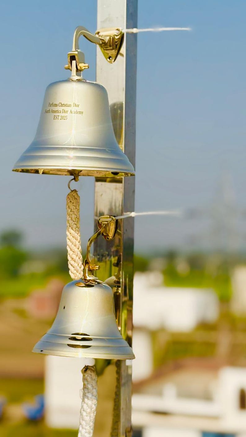 Personalized Engraved Brass Bell - Custom Handmade Bell for - Engraved ...