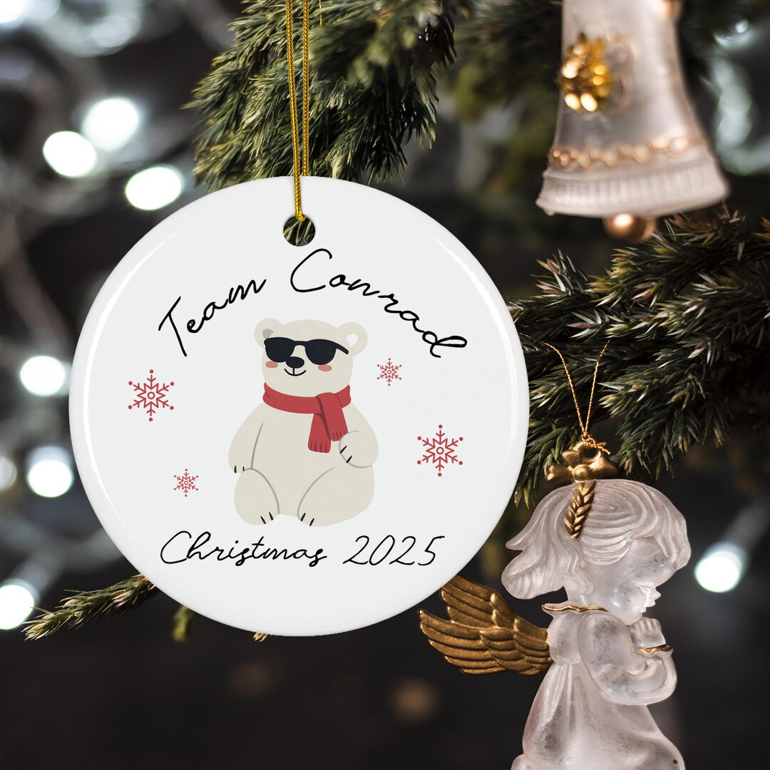 Team Conrad Christmas Ornament, Custom Holiday Gift, Fan Merch Keepsake ...