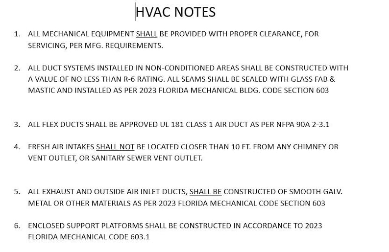HVAC Autocad Notes: Architectural Plan Details - Etsy