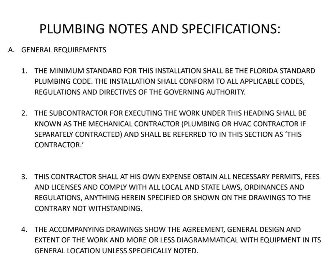 Plumbing General Notes - Etsy