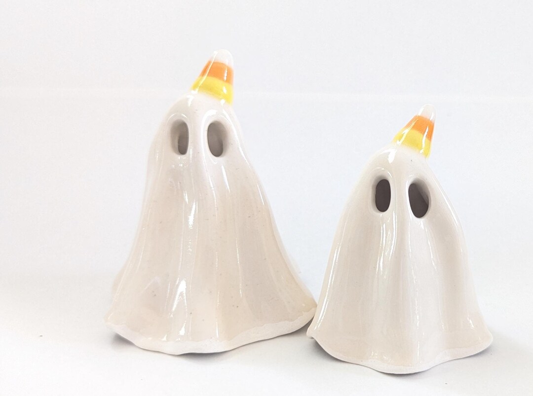 Ceramic Candy Corn Ghost, Halloween Decoration, Ghost, Candy Corn - Etsy