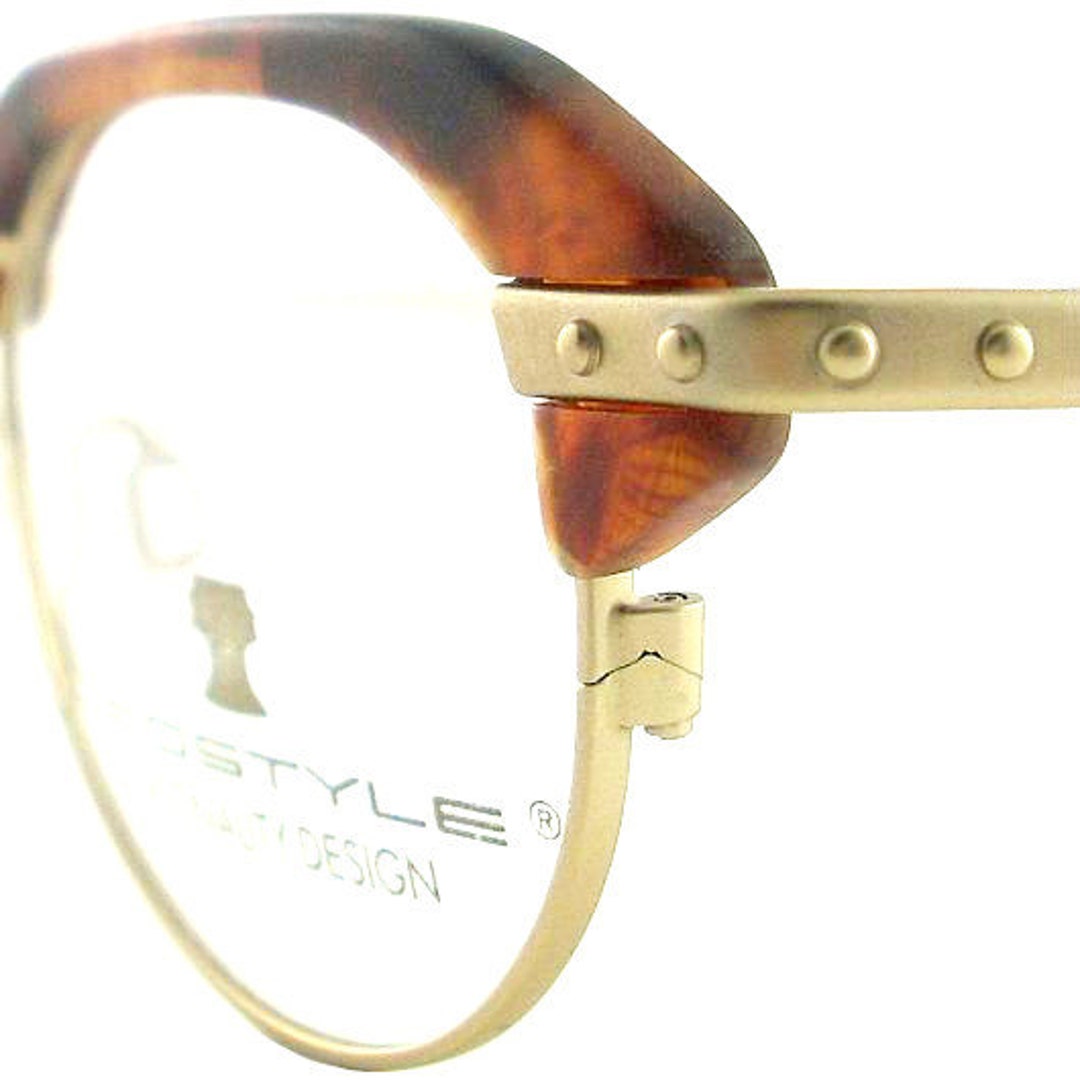 Vintage Club Glasses Eyeglasses Sunglasses New Frame Eyewear Gold Studs ...