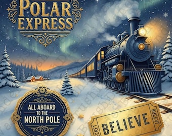 Polar Express Gold Ticket Add Name (digital Download), Personalized ...