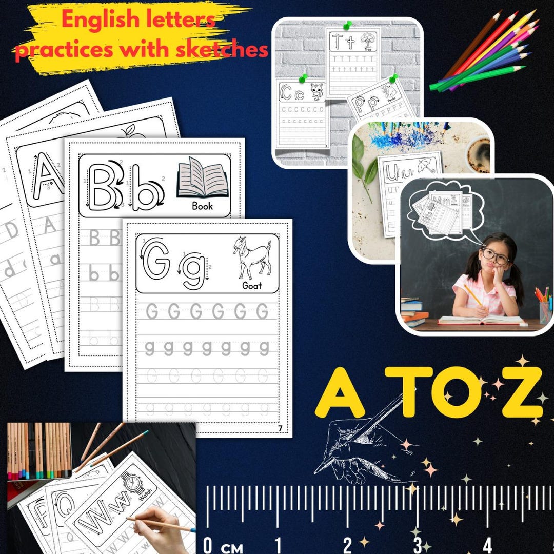 A-Z Alphabet Tracing & Coloring Book: Preschool Printable (PDF Download ...