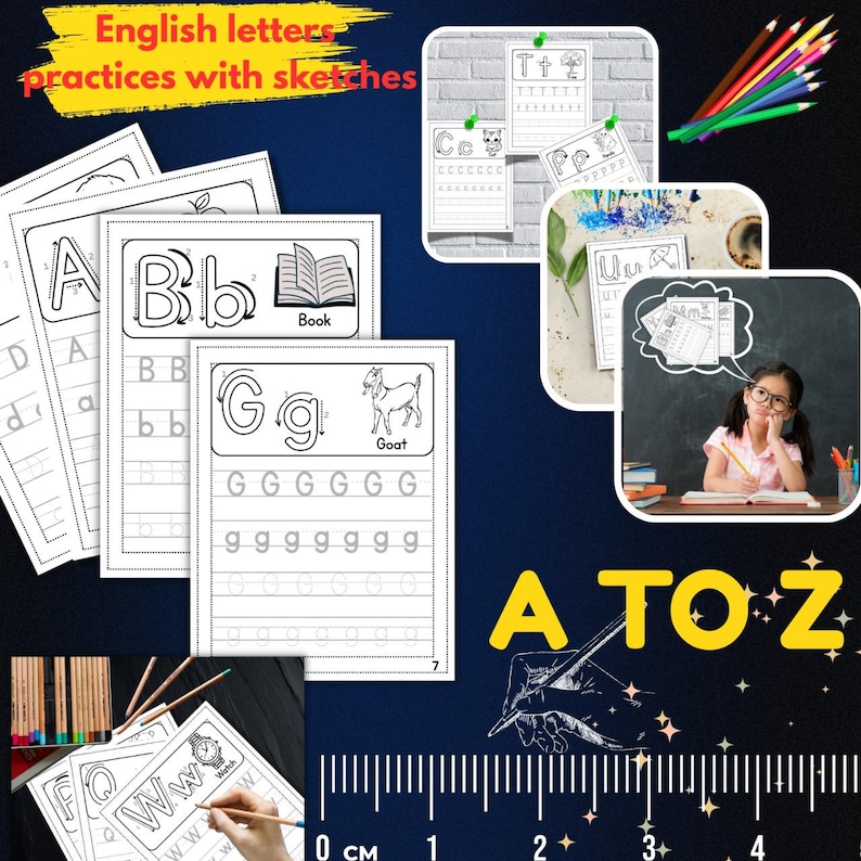 A-Z Alphabet Tracing & Coloring Book: Preschool Printable (PDF Download ...
