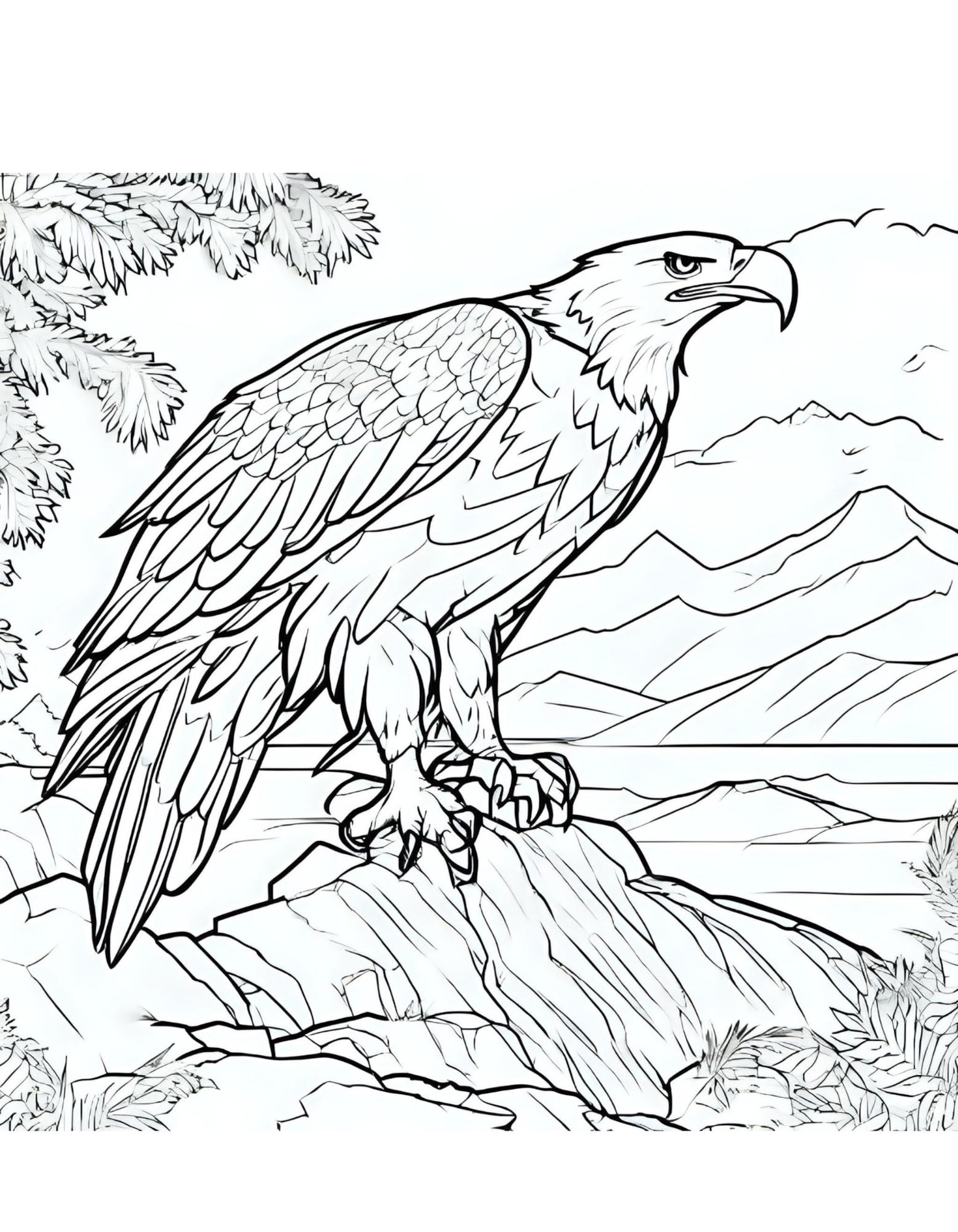Eagle Coloring Pages for Kids & Adults: Printable Bird Art (PDF ...