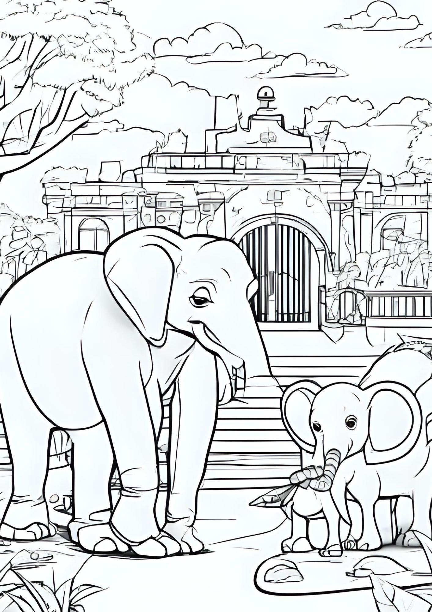 Zoo Animals Coloring Pages: Fun Kids' Activity Book (PDF Download - Etsy