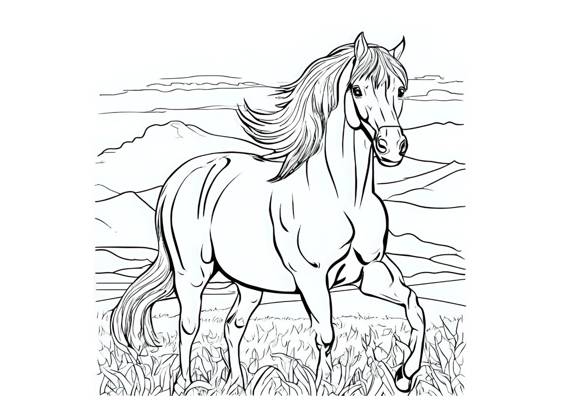 Horse Coloring Pages for Kids: Practices and Fun Animal Activity ...