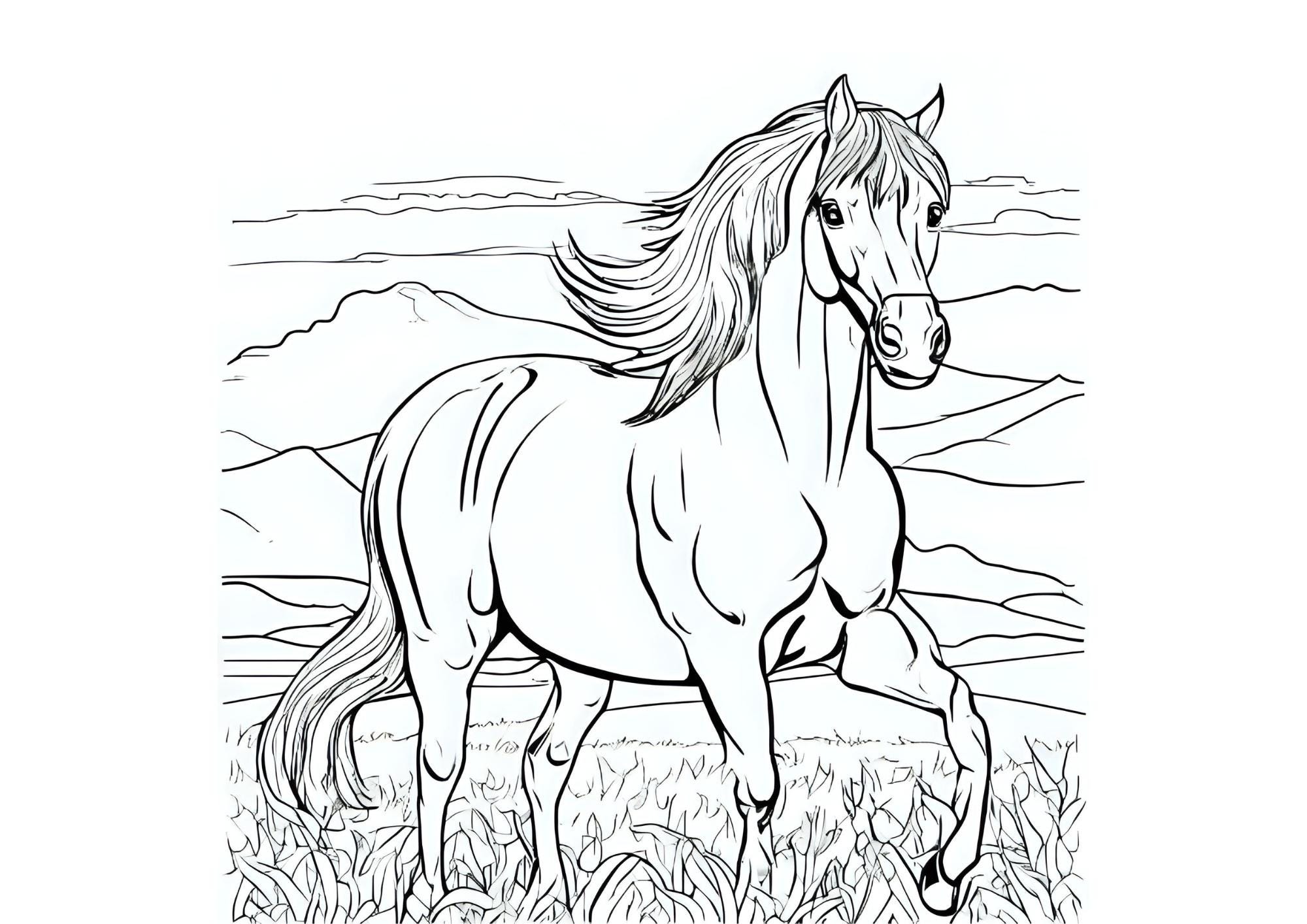 Horse Coloring Pages for Kids: Practices and Fun Animal Activity ...