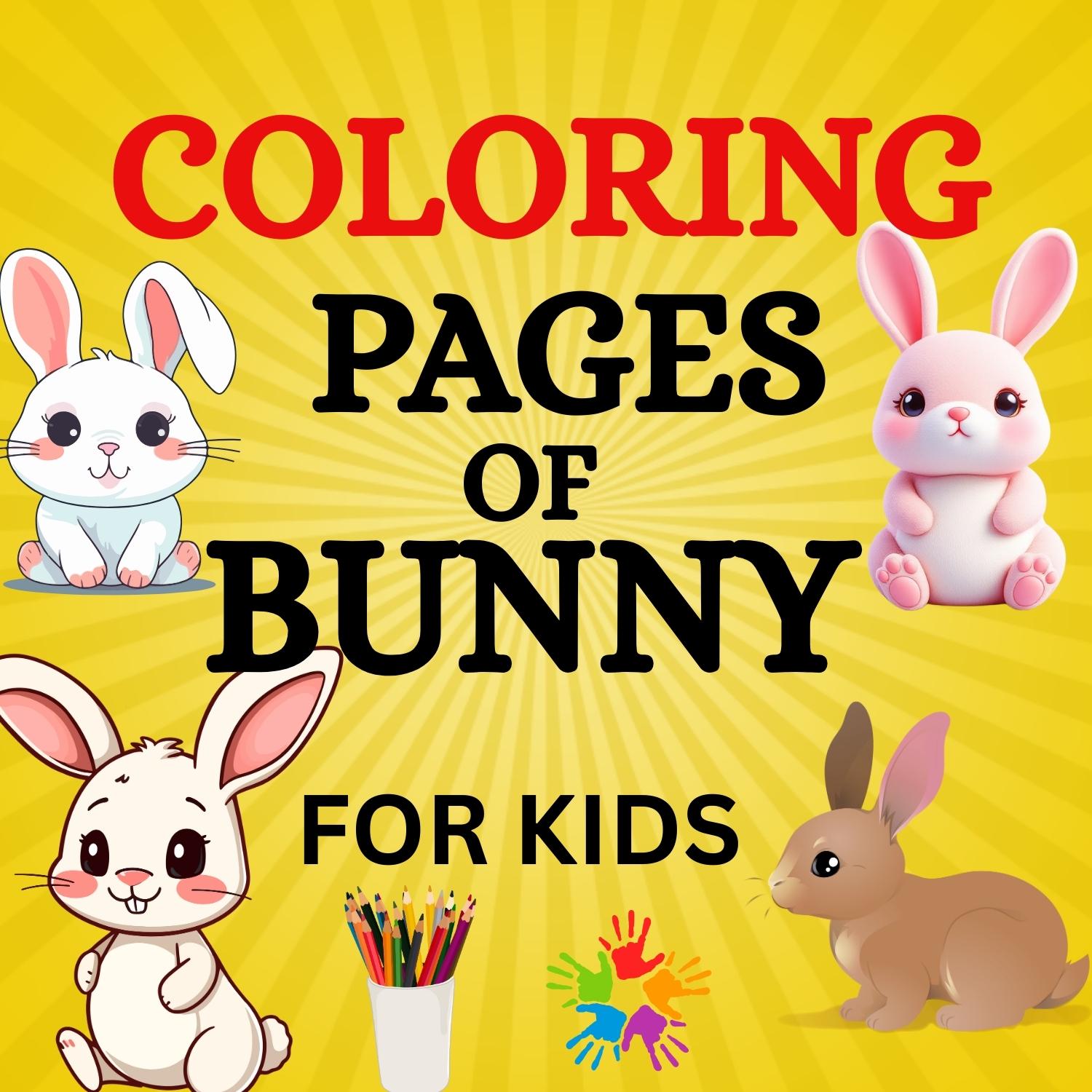 Bunny Coloring Book for Kids | Cute Rabbit Designs for Kids (PDF) - Etsy
