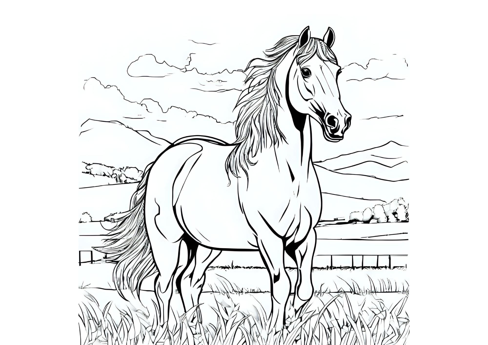 Horse Coloring Pages for Kids: Practices and Fun Animal Activity ...