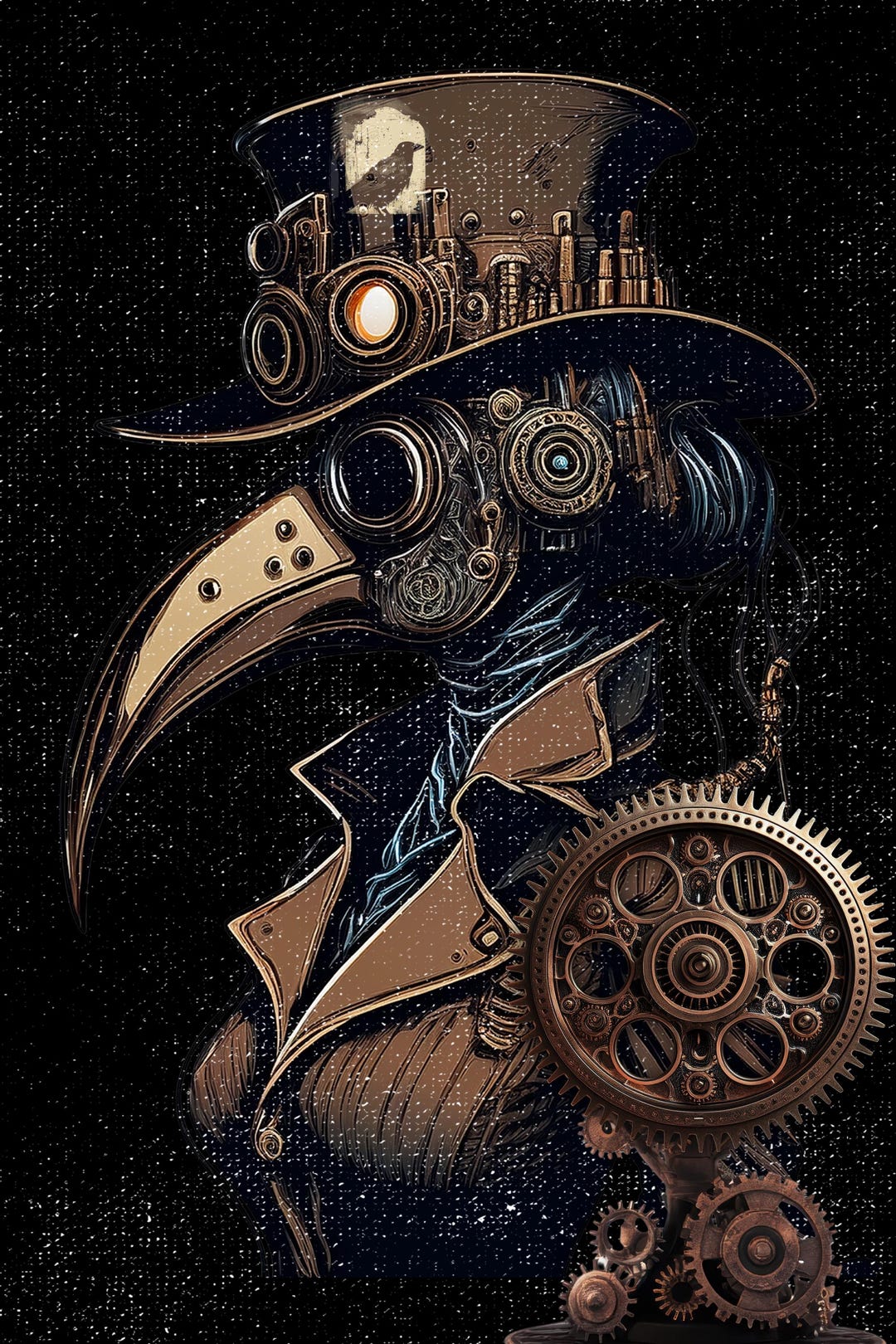 Shadow Surgeon- Steampunk Plague Doctor Digital Download - Etsy