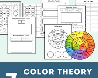 Color Theory Lessons Worksheets | Color Mixing Blending Skill Builders ...