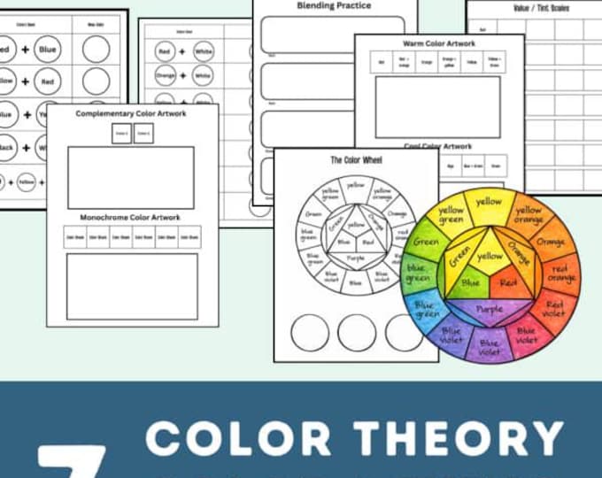 Color Theory Lessons Worksheets | Color Mixing Blending Skill Builders ...