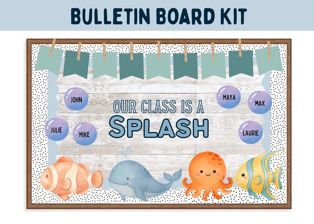 Our Class is a Splash Bulletin Board Kit Ocean Fish Classroom Decor ...