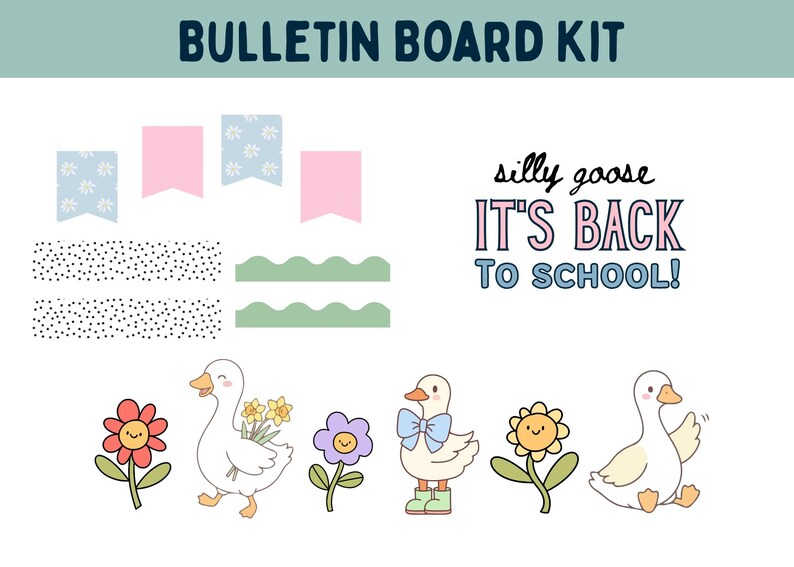 Be Silly Be Honest Be Kind Bulletin Board Kit Silly Goose Classroom ...