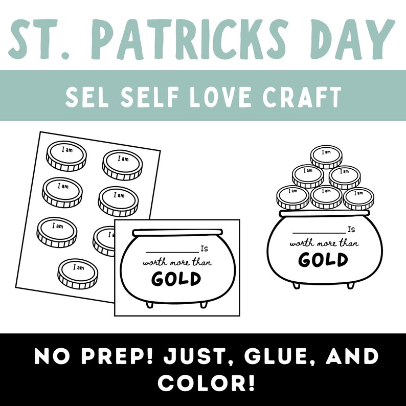 No Prep St. Patricks Day Party Craft | St. Patrick’s Day SEL Activity ...