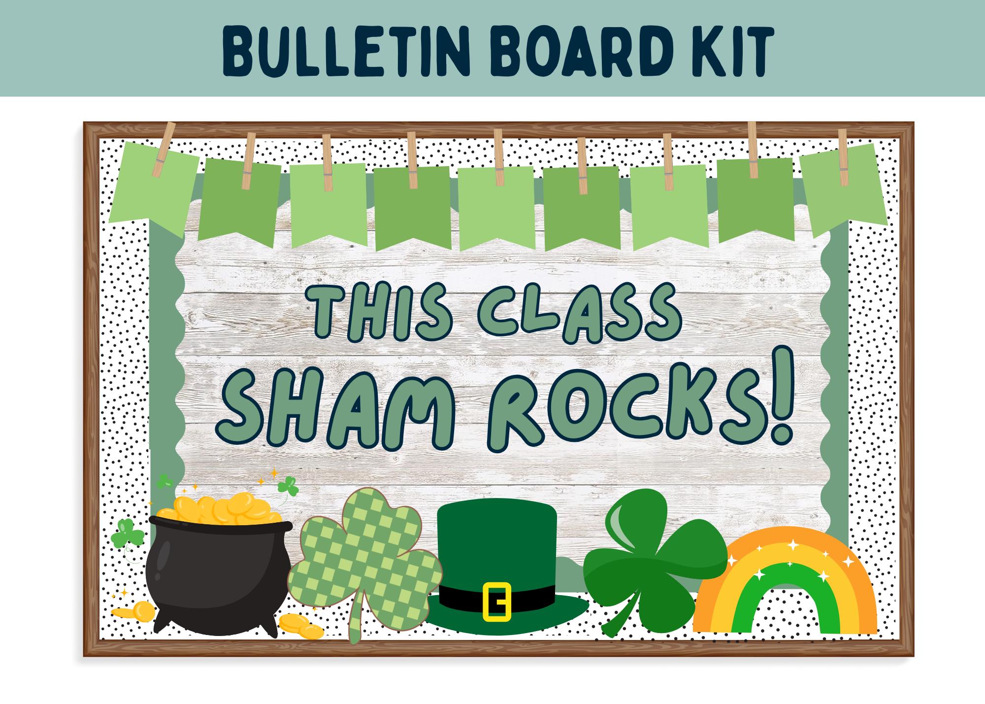 This Class Shamrocks Bulletin Board March Classroom Decor St Patricks ...