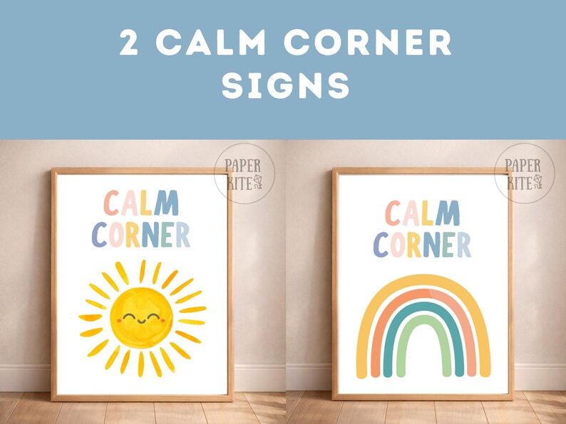 Boho Calm Corner Poster Set | Neutral SEL Classroom Decor | Calm Colors ...