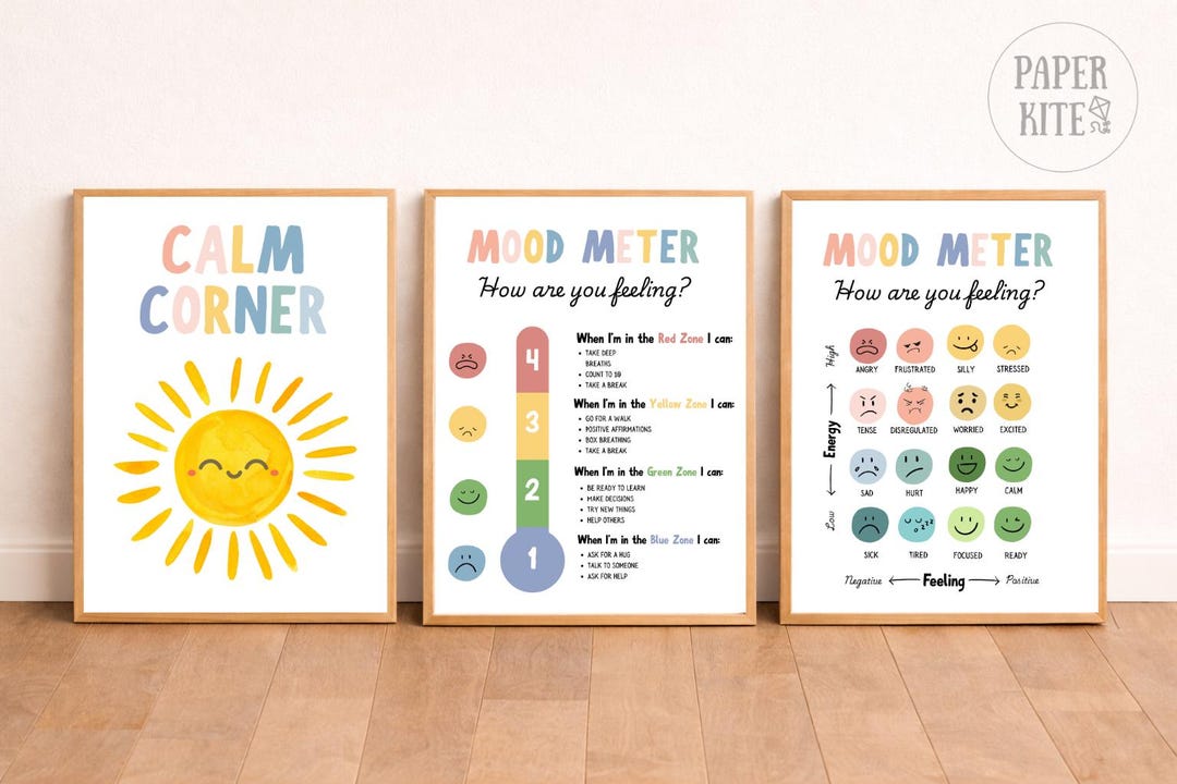 Calm Corner Poster Bundle | SEL Classroom Decor Set | Emotional ...