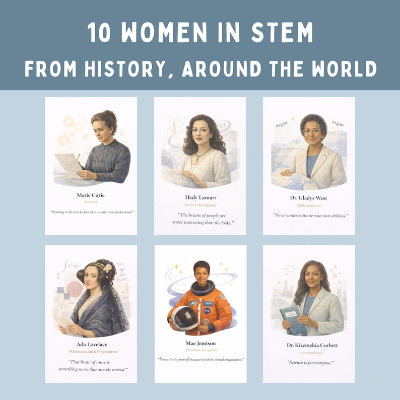 Women in STEM Posters | Famous Female Scientists & Engineers | Girls in ...