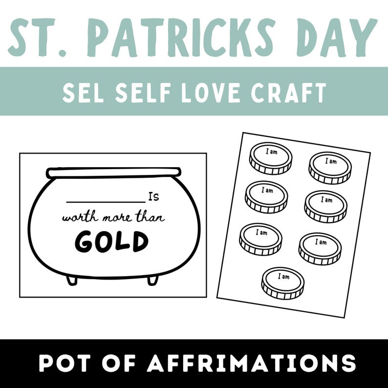 No Prep St. Patricks Day Party Craft | St. Patrick’s Day SEL Activity ...