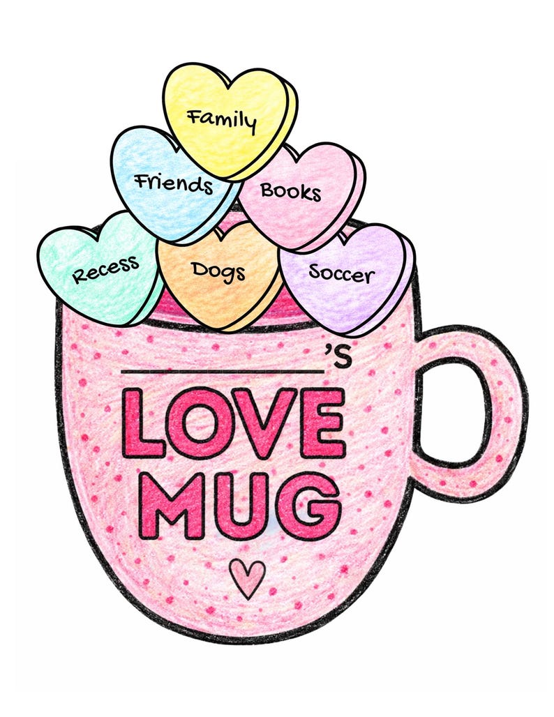 No Prep Valentine’s Day Craft | Love Mug Activity | SEL Classroom Craft ...